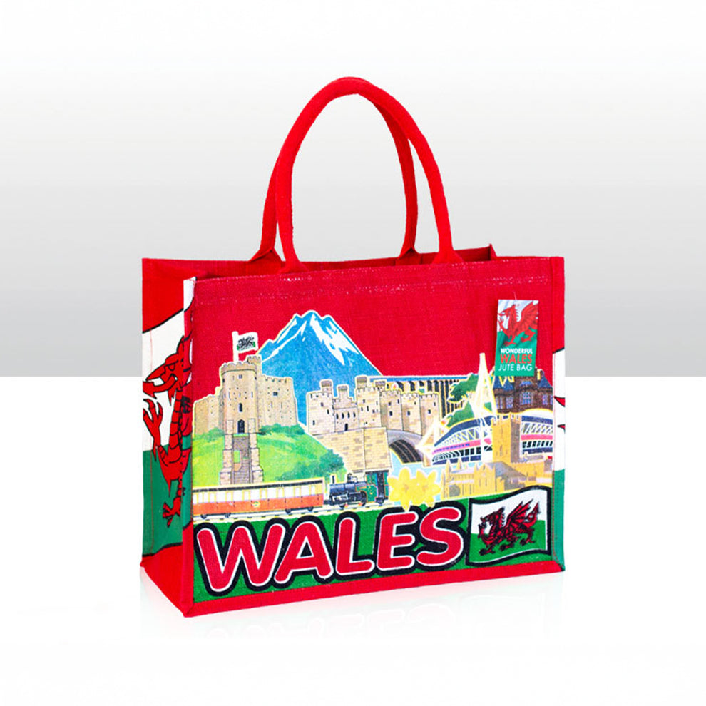 Wales Skyline Jute Bag with gusset – ManavUK