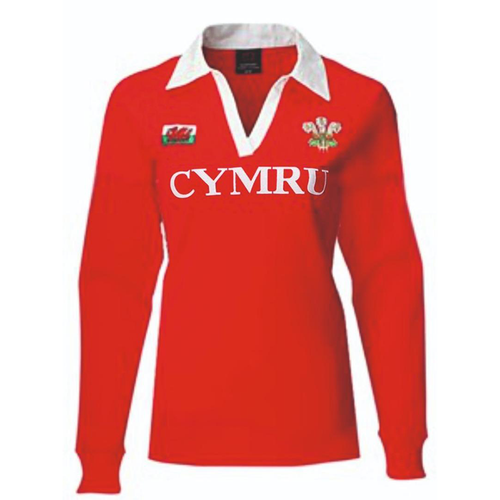 Ladies Hannah CYMRU Long Sleeve Rugby Shirt – ManavUK